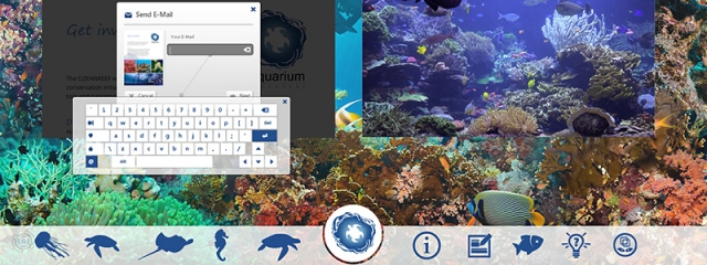 Create interactive applications with pages, media files, apps and buttons.
